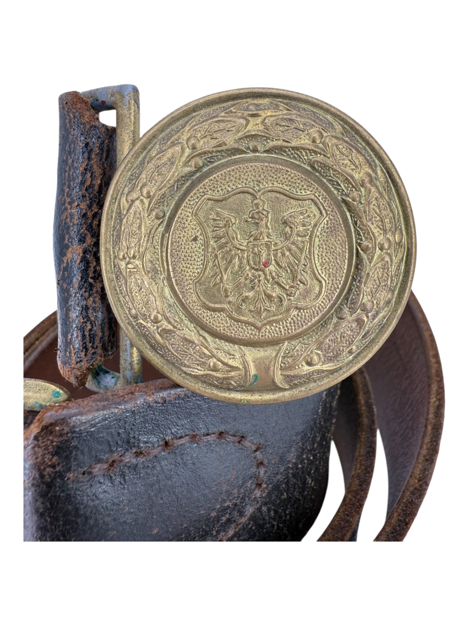 Fire Protection Police Belt and Buckle Ost Prussia - Danzig Militaria