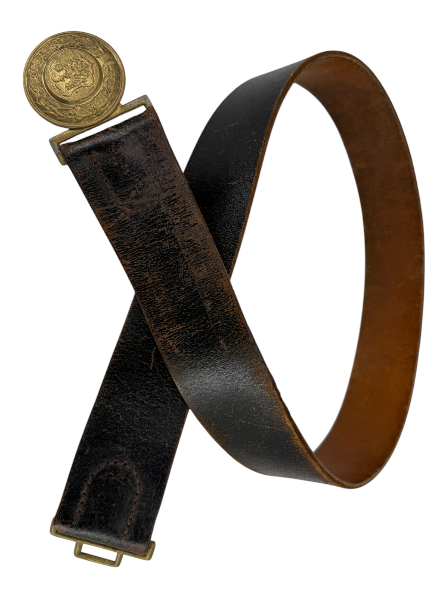 Fire Protection Police Belt and Buckle Ost Prussia - Danzig Militaria